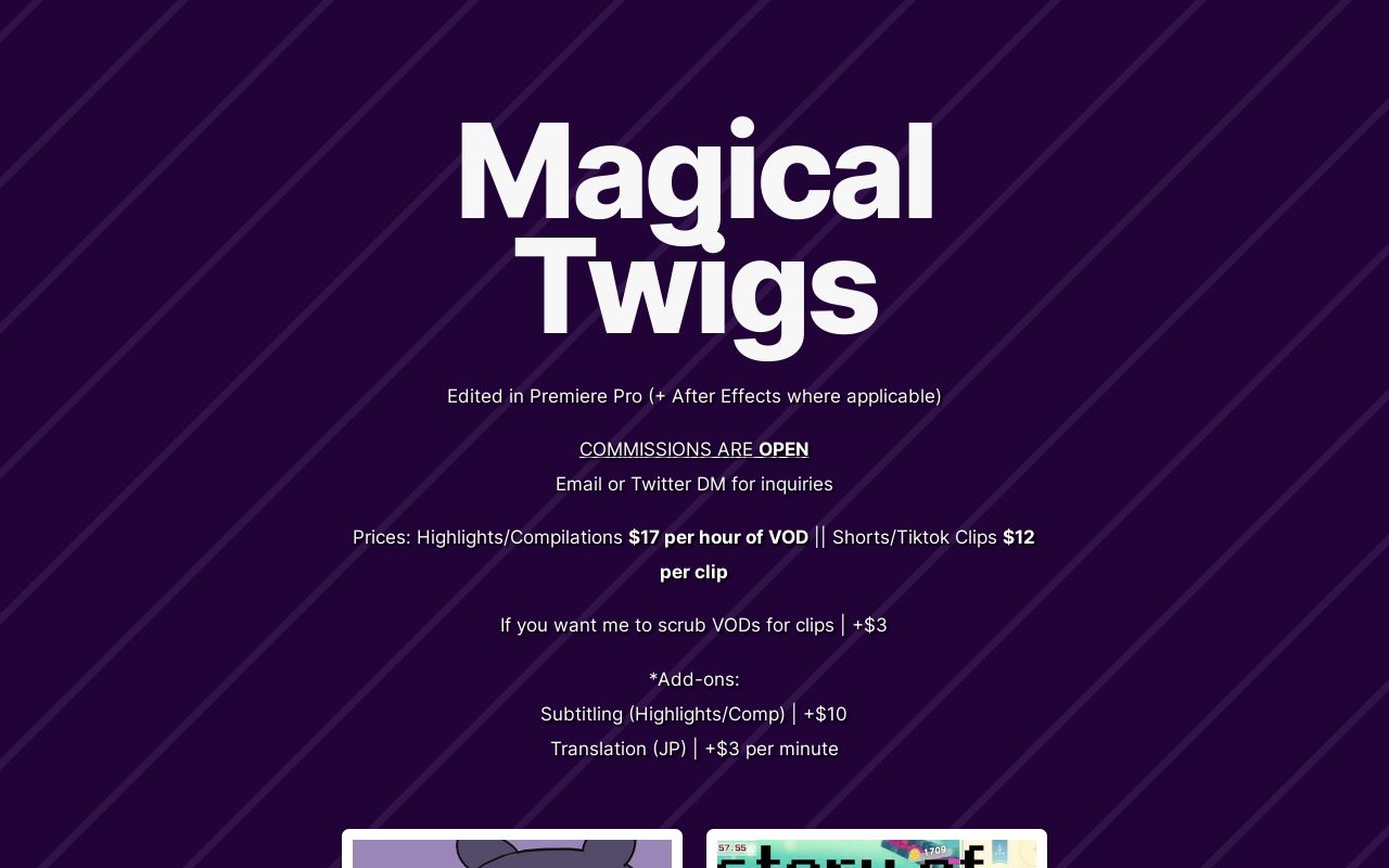 MagicalTwigs Video Edits